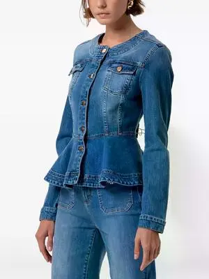 FRACOMINA Peplum Denim Jacket