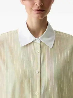 Barbour Striped-pattern Contrast-collar Shirt