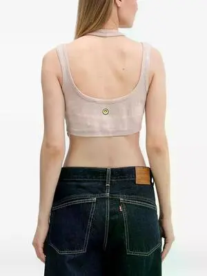 BARROW Cut-out Ribbed-knit Top - Neutrals