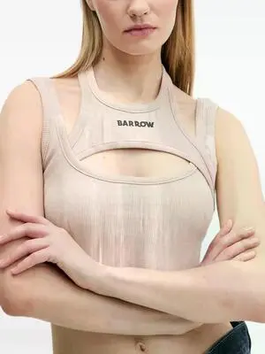 BARROW Cut-out Ribbed-knit Top