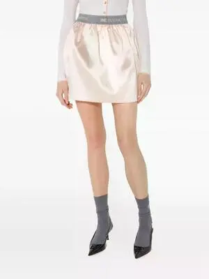 Elisabetta Franchi Silk Gazar Miniskirt