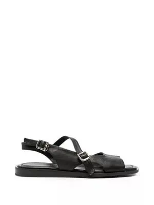 SERGIO MORETTI FIRENZE Buckle-fastening Slingback Sandals - Black