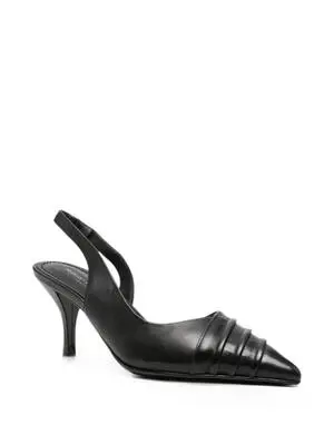 SERGIO MORETTI FIRENZE Ruched Pointed-toe Slingback Pumps
