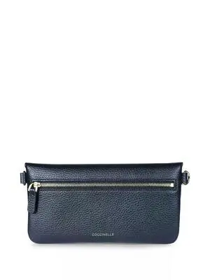 COCCINELLE C-me Lock Grained Leather Shoulder Bag - Black