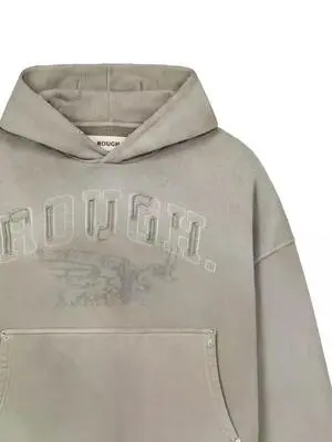 ROUGH. Rough Logo-patch Pouch-pocket Hoodie - Neutrals
