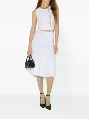 Elisabetta Franchi Sleeveless Knit Top With Ribbed Detailing