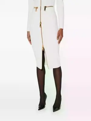 Elisabetta Franchi Knit Midi Skirt With Front Zip