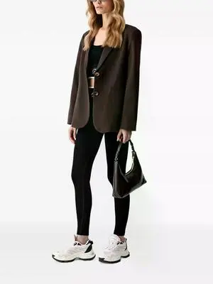 Karl Lagerfeld Logo-patch Ribbed-knit Top - Black