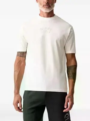 Karl Lagerfeld Logo-embossed Crew-neck T-shirt - Neutrals
