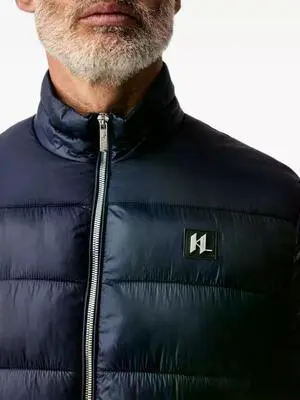 Karl Lagerfeld Quilted Logo-patch Zip-up Jacket