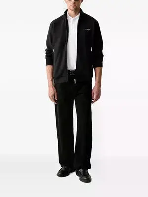 Karl Lagerfeld Logo Print Zip-up Sweatshirt