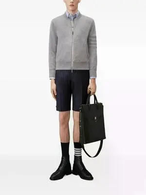 Thom Browne Milano-stitch 4-bar Bomber Jacket