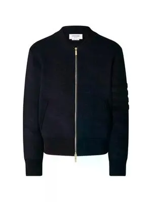 Thom Browne Milano-stitch 4-bar Bomber Jacket - Grey
