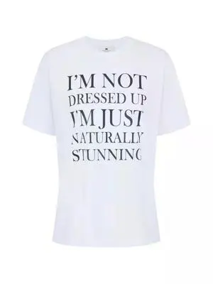 Elisabetta Franchi Lightweight Jersey T-shirt With Print - White