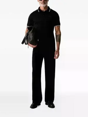 Karl Lagerfeld Logo-print Tipped Polo Shirt