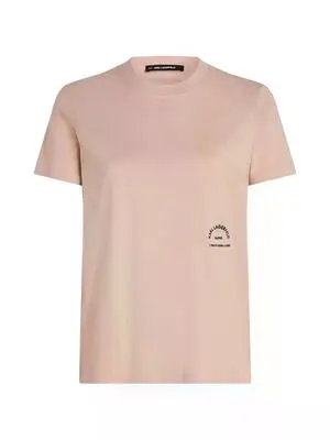 Karl Lagerfeld Embroidered Logo T-shirt - Pink