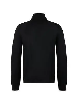 MOORER High-neck Zip-up Cardigan