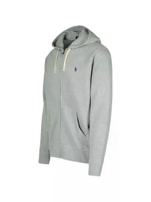 Polo Ralph Lauren Zip-up Hoodie With Embroidered Logo - Grey