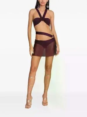 AMIR SLAMA X Tati Barbieri Cut-out Mesh-panel Bikini