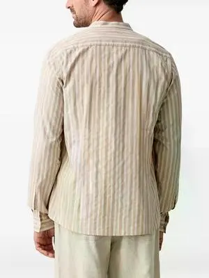 BENETTON Striped Band-collar Shirt
