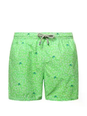 MC2 SAINT BARTH Marlin-print Drawstring Swim Shorts - Green
