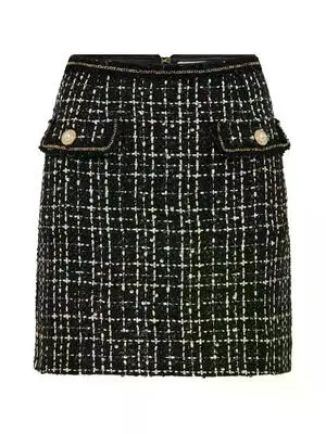 Rebecca Vallance Tweed Sequin Embellished Skirt