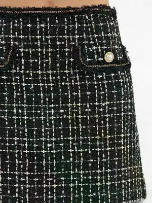 Rebecca Vallance Tweed Sequin Embellished Skirt
