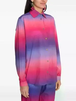 AMIR SLAMA Gradient Effect Long-sleeved Shirt