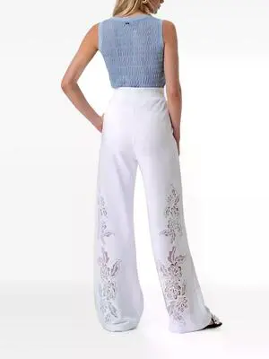FRACOMINA Embroidered Flared Trousers - White