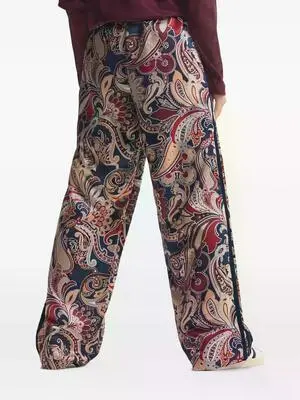 Adidas Paisley Print Wide Leg Track Pants - Blue