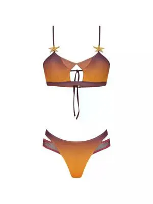 AMIR SLAMA X Tati Barbieri Starfish-detail Ombré Bikini - Orange