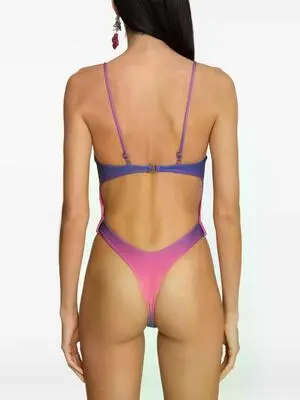 AMIR SLAMA X Tati Barbieri Gradient-effect Cut-out One-piece Swimsuit