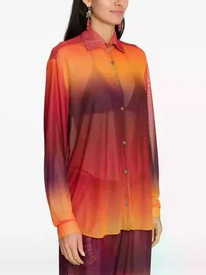 AMIR SLAMA Gradient Mesh Shirt