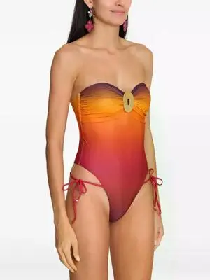 AMIR SLAMA X Tati Barbieri Gradient-effect Ring-detail Swimsuit