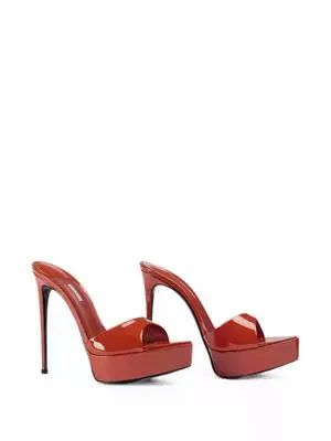 LE SILLA Patent Leather Platform Stiletto Sandals - Red
