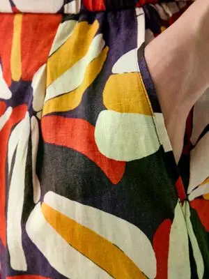 BENETTON Floral Print Tapered Trousers