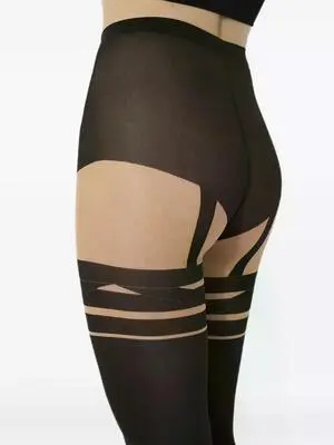 Wolford Infinite Wrap Garter-belt Effect Tights