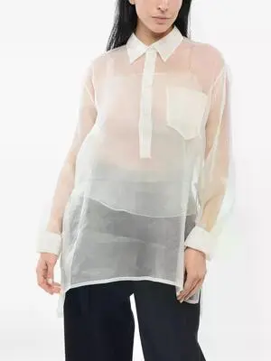 SUPER BLOND Sheer Silk Blouse