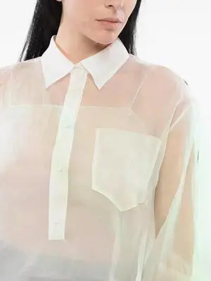 SUPER BLOND Sheer Silk Blouse