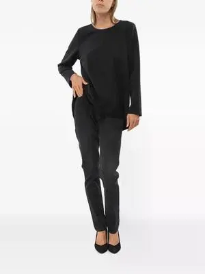 OBLÒ UNIQUE Asymmetric Oversized Long Sleeve Blouse