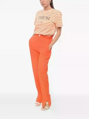SETCHU Pleated Slit-hem Trousers