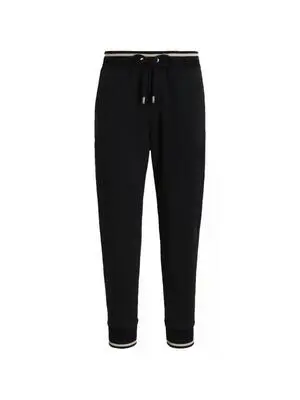 Dolce & Gabbana Cotton Jogging Trousers With Embroidery - Blue