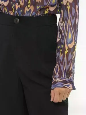 OBLÒ UNIQUE One-pleat Wide-leg Trousers