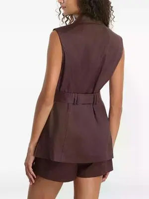 Guess Belted Sleeveless Tailored Gilet