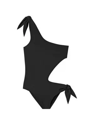 Gucci One-shoulder Cut-out Swimsuit - Black