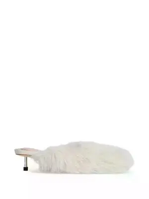 Simone Rocha Faux-fur Mules - Neutrals