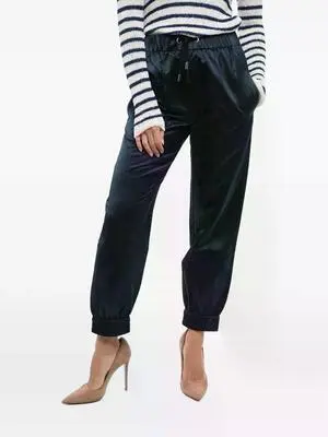 SA SU PHI Drawstring-waist Silk Track Pants