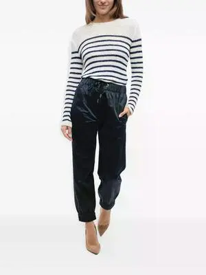 SA SU PHI Drawstring-waist Silk Track Pants