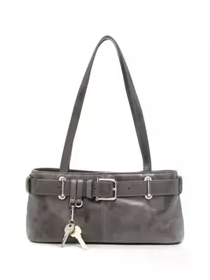 OSOI Buckle Detail Leather Tote Bag - Grey