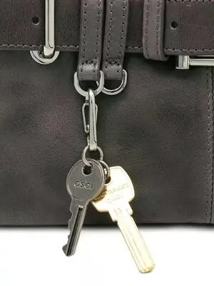 OSOI Buckle Detail Leather Tote Bag - Grey